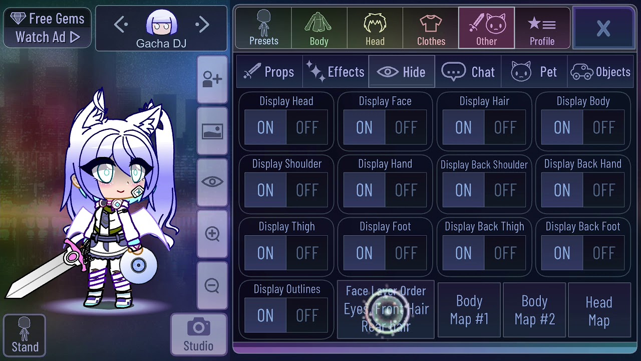 How to have your eyelash out in gacha club uwu - YouTube