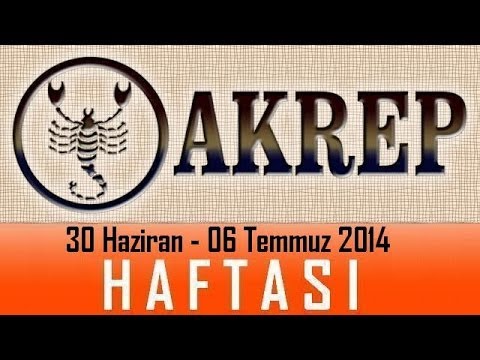 AKREP Burcu HAFTALIK Burç ve Astroloji Yorumu videosu, 30 Haz-06 Tem2014, Astrolog Demet Baltacı