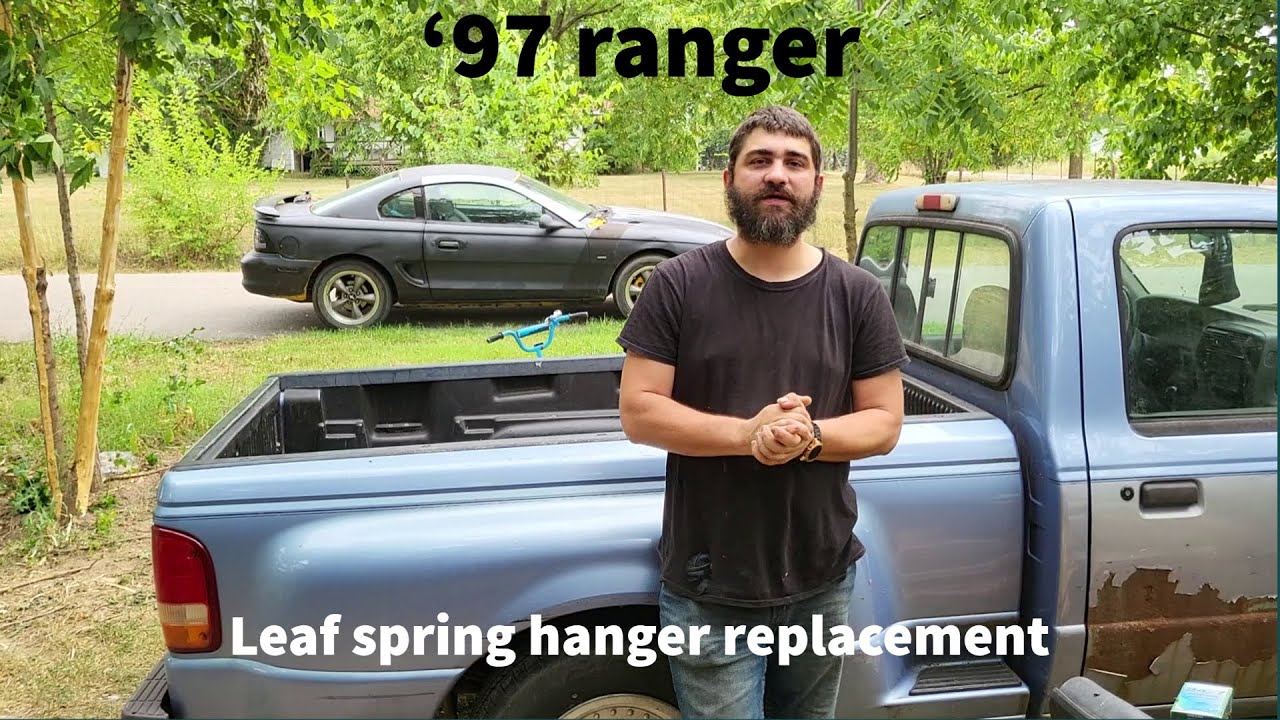 Leaf spring hanger replacement on a 97 ranger - YouTube