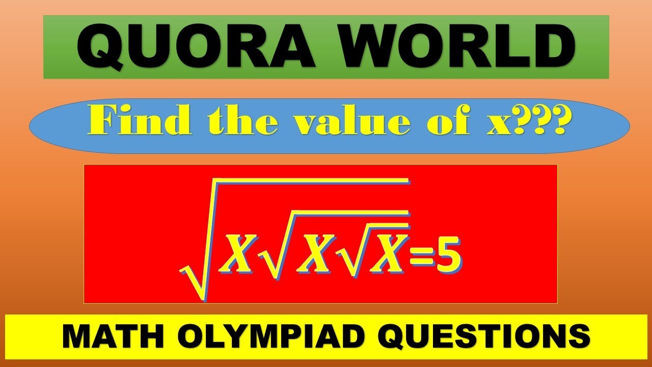 Math olympiad questions || viral math problem - YouTube