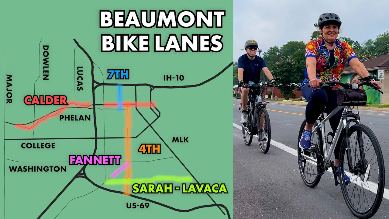 🚲 New Bicycle Lanes in Beaumont, Texas 🚲 - YouTube