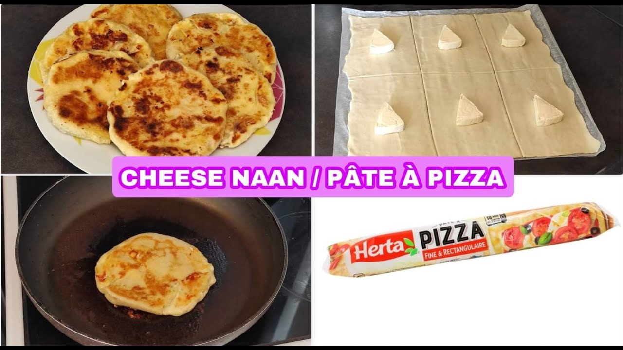 CHEESE NAAN EN 5 Min AVEC PÂTE A PIZZA😋JE TEST LA RECETTE QUI A FAIT LE ...