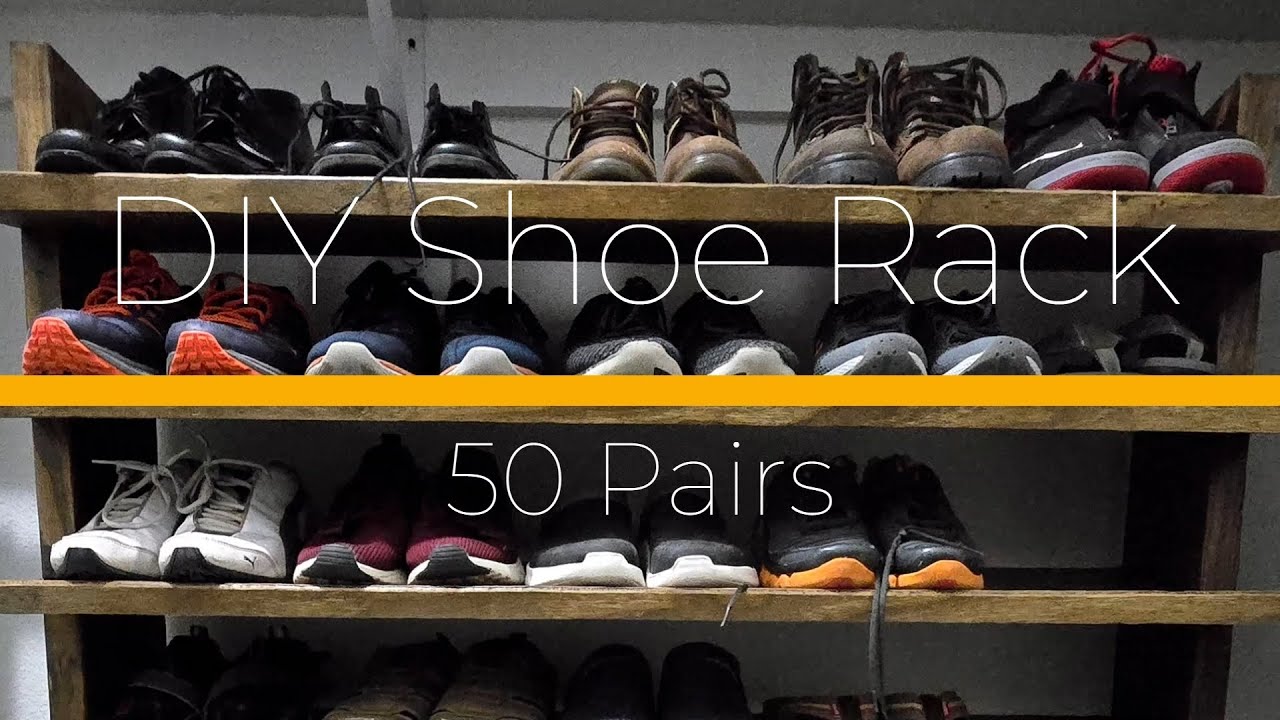 DIY Custom Shoe Rack: Build a 50-Pair Storage Solution! - YouTube