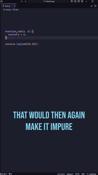 What Are Pure Functions Coding Programming Javascript Developer Softwaredeveloper Youtube