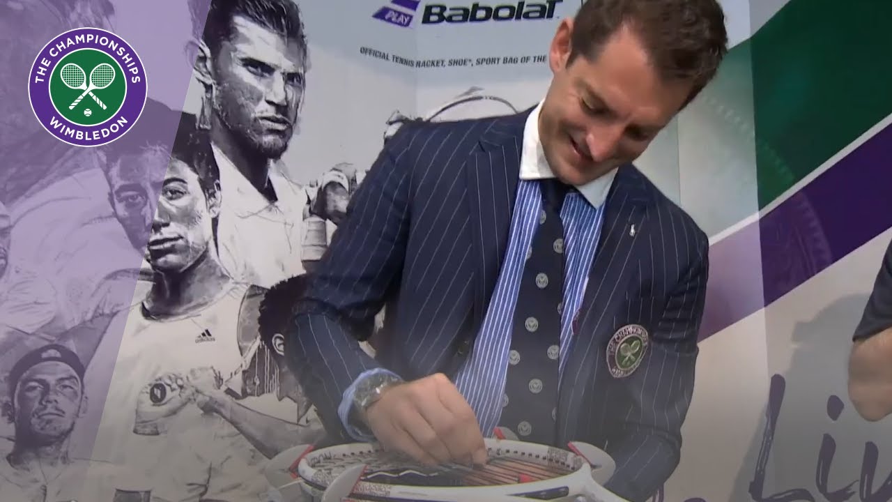 Babolat Racket Stringing Challenge - Umpire Richard Haigh | Wimbledon ...