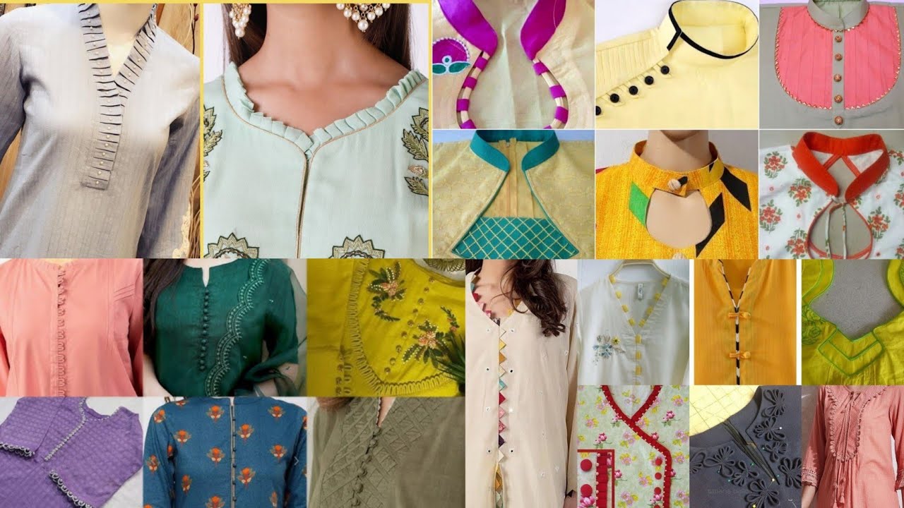 Most Beautiful half collar neck designs for kurti and kameez ladies ...