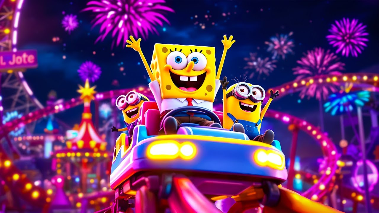 Deep Sleep Music🌙 Relaxing Play Area with SpongeBob🌙 Relaxing Music 4K ...