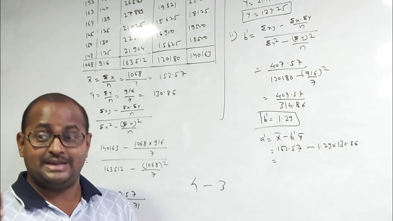 fybcom maths regression line part 1 - YouTube