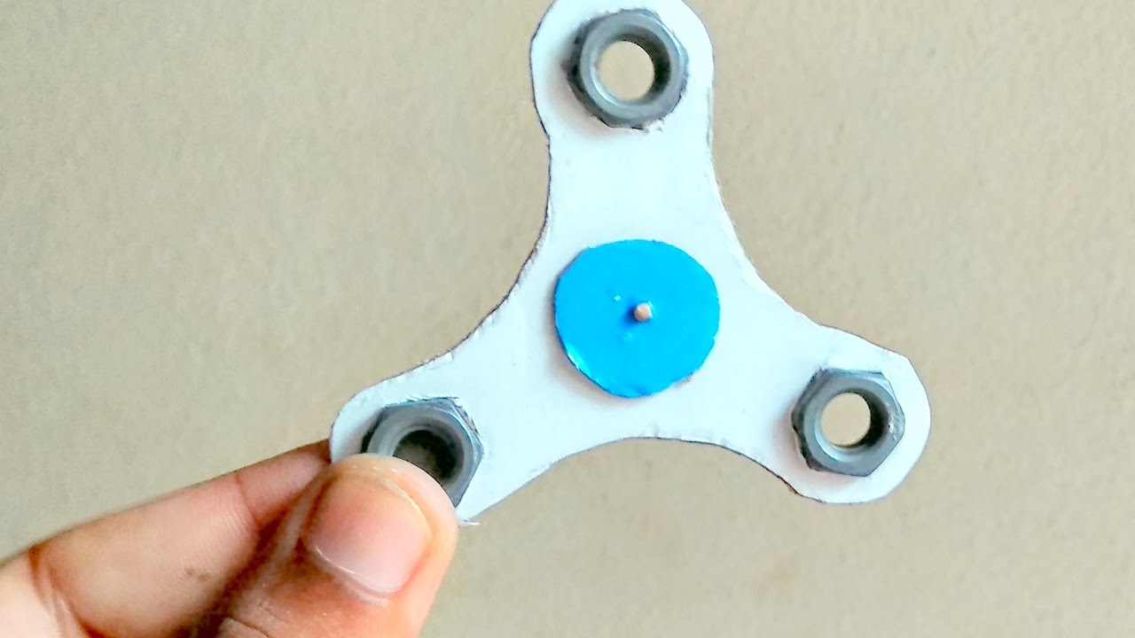 How To Make Fidget Spinner at Home Without Bearings-using Cardboard ...