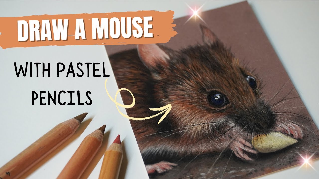 Let's draw a Realistic Mouse with pastel pencils - Step by step Drawing ...