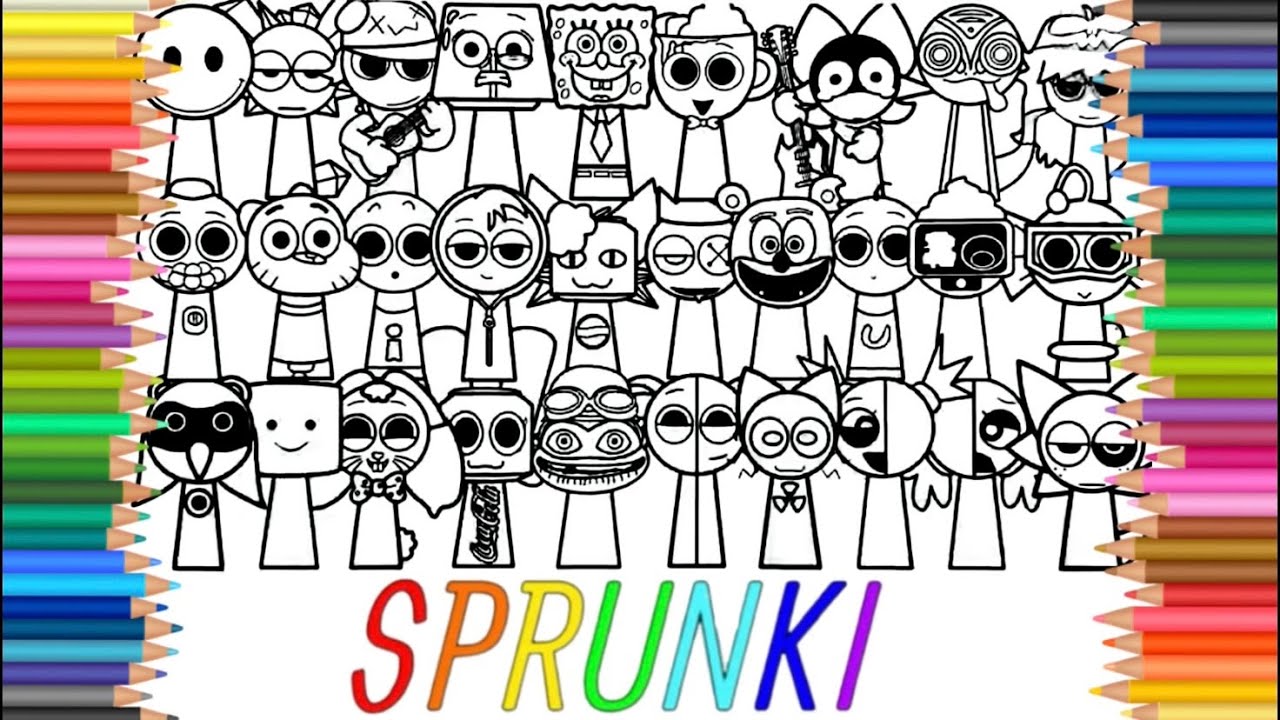 INCREDIBOX SPRUNKI NEW Coloring Pages / Sprunki Song & Color New ...