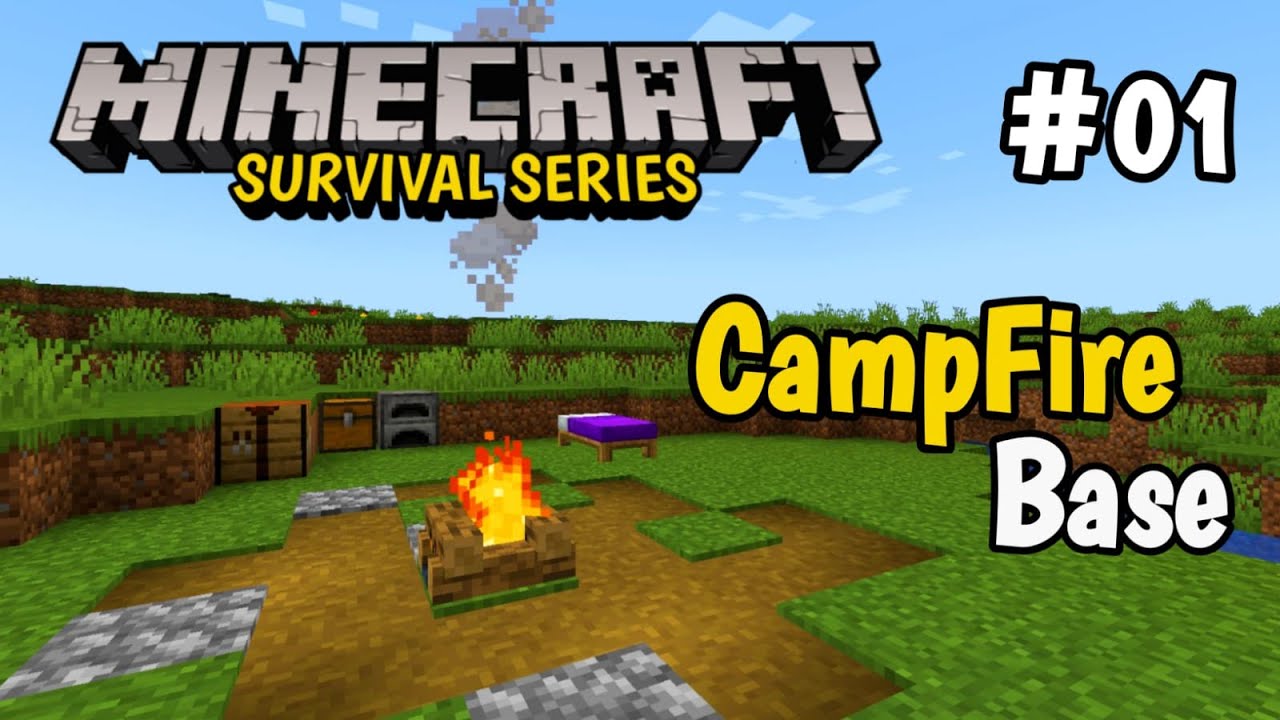Minecraft Survival Ep 1 - Temporary Base Bana Liya!🔥 | New World, New ...