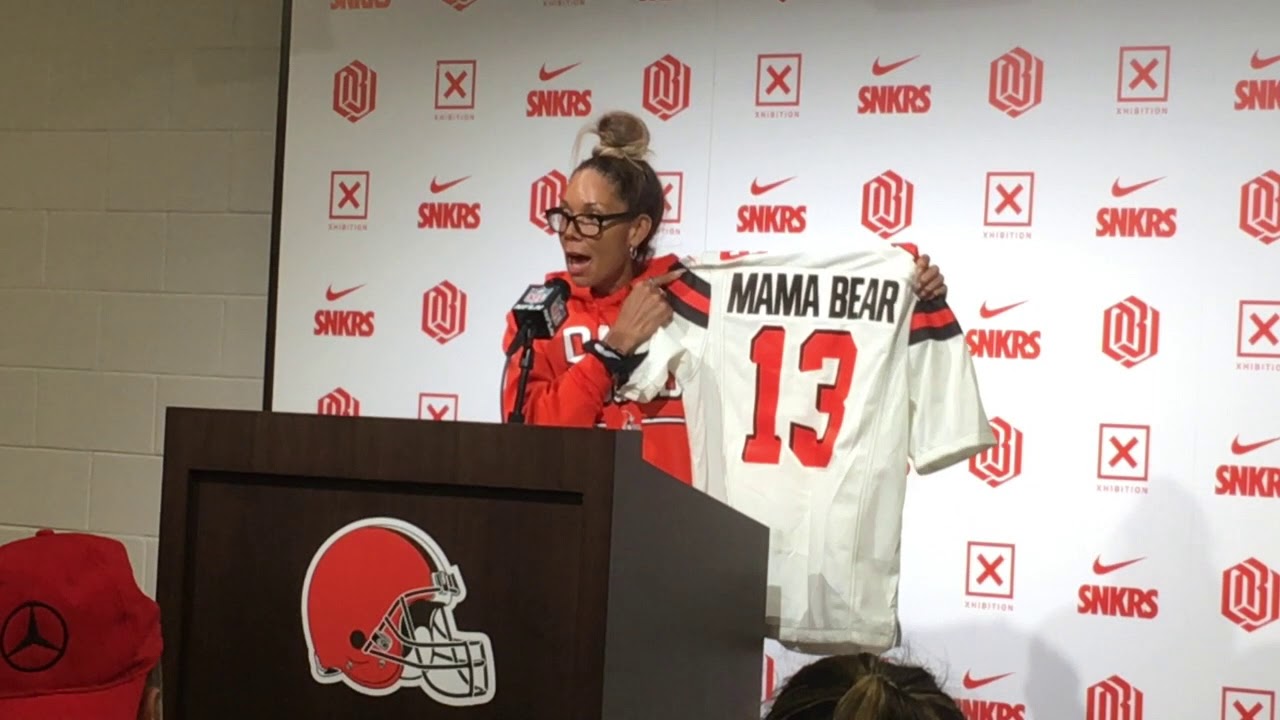 Odell Beckham Jr.’s mom is proud to wear Cleveland Browns jersey - YouTube