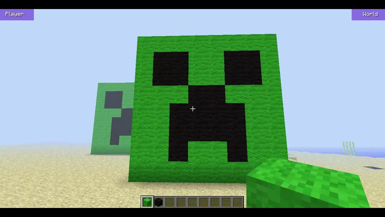 Minecraft Creeper Face Build Hack YouTube Minecraft Creeper Face Build Hack YouTube