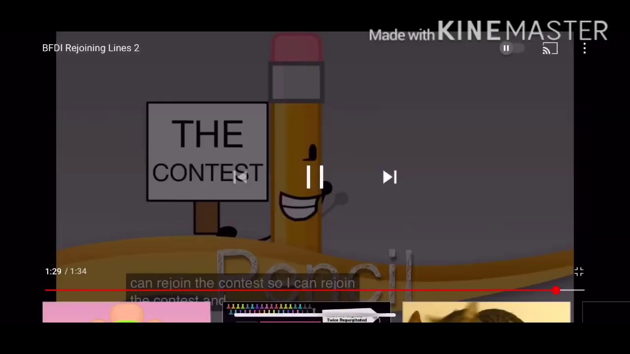 BFDI rejoining lines 2 (reverserd) - YouTube