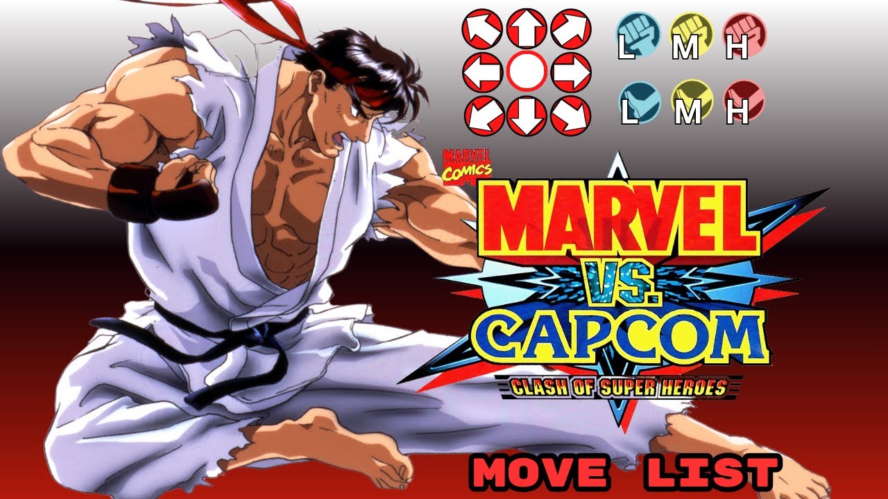 Marvel vs. Capcom - Ryu Move List - YouTube