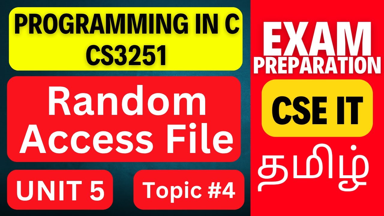 Random Access File in C | fseek(), ftell(), rewind() Explained | CS3251 ...