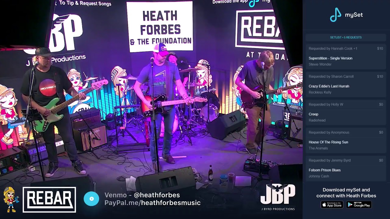Heath Forbes & The Foundation Live From Rebar at the Dam - YouTube