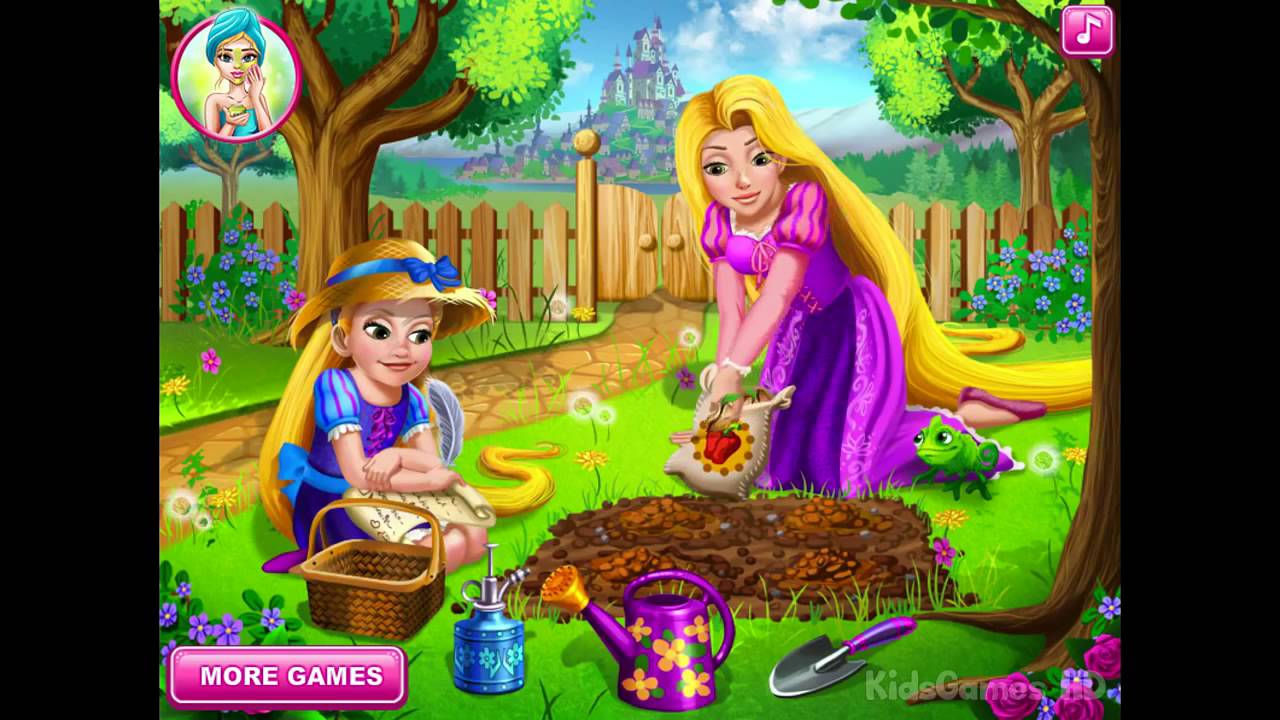 Disney Tangled Game Princess Rapunzel Mommy Gardening ! Disney Cartoons ...