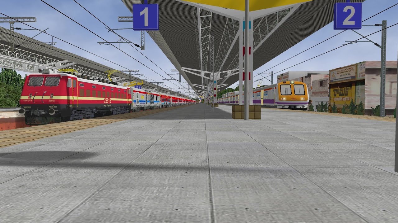 4 Trains, 3 PF lines and a single track section: Overtakes and ...