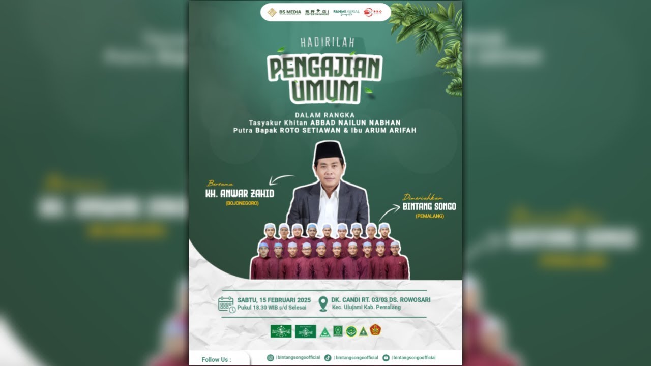 🔴LIVE PENGAJIAN UMUM TASYAKURAN KHITAN "ABBAD NAILUN NABHAN" BERSAMA KH. ANWAR ZAHID DARI JATIM ...