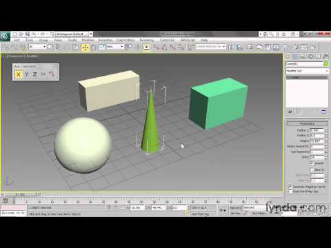 3DS max tutorial | Interface : Axis Constraints - YouTube