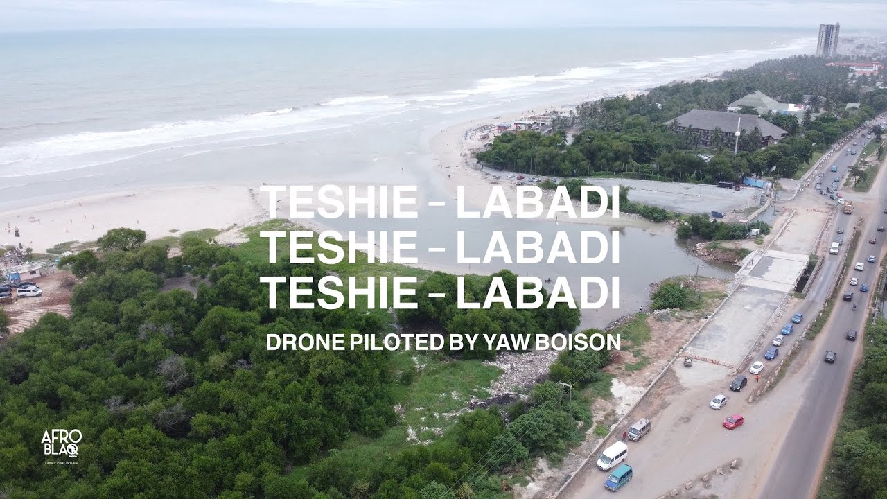 🌴 Ghana's Coastal Charms from Above 🚁 Drone Footage of Teshie - Labadi ...
