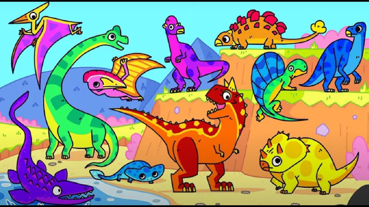 BABOO gamer dinosaur colored - YouTube