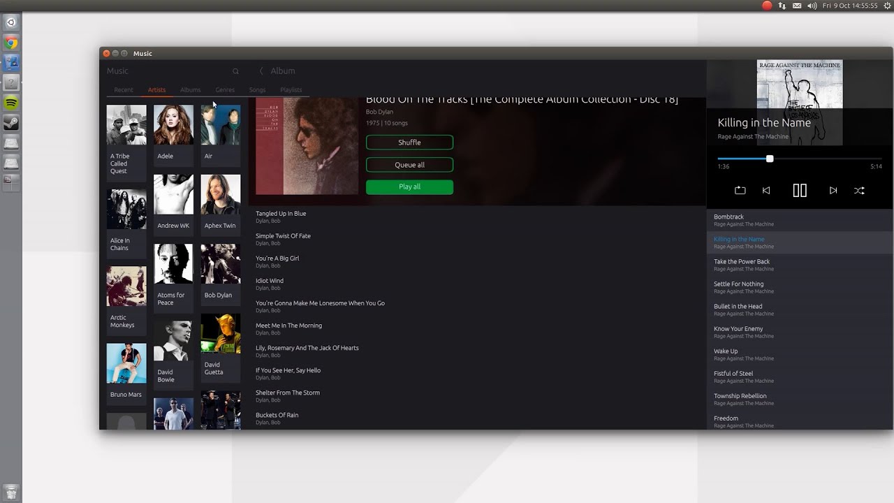 Ubuntu Music App - adaptive layout - YouTube