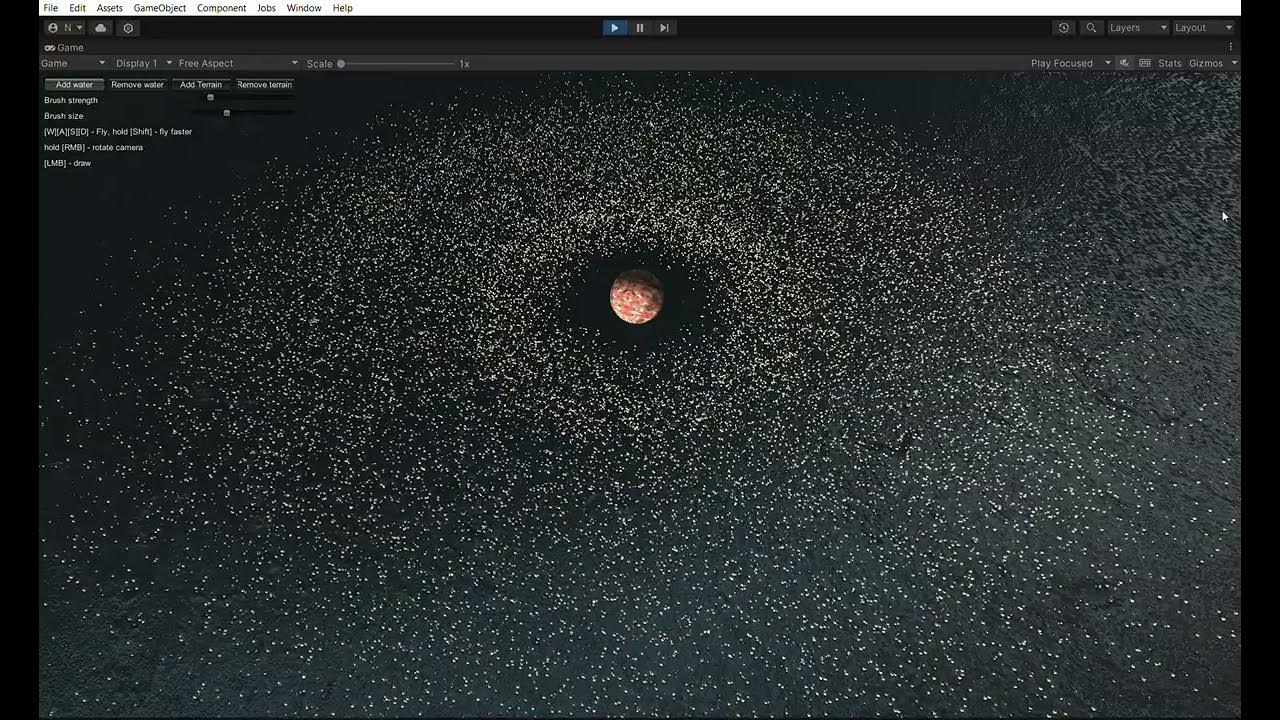 ORION procedural planets with dynamic vortexes and dynamic optimized GPU asteroid field - YouTube