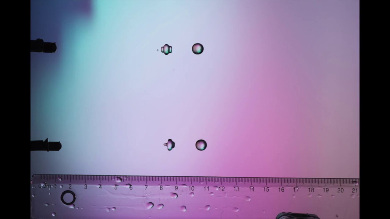 Droplet forming for droplet collision photography - YouTube