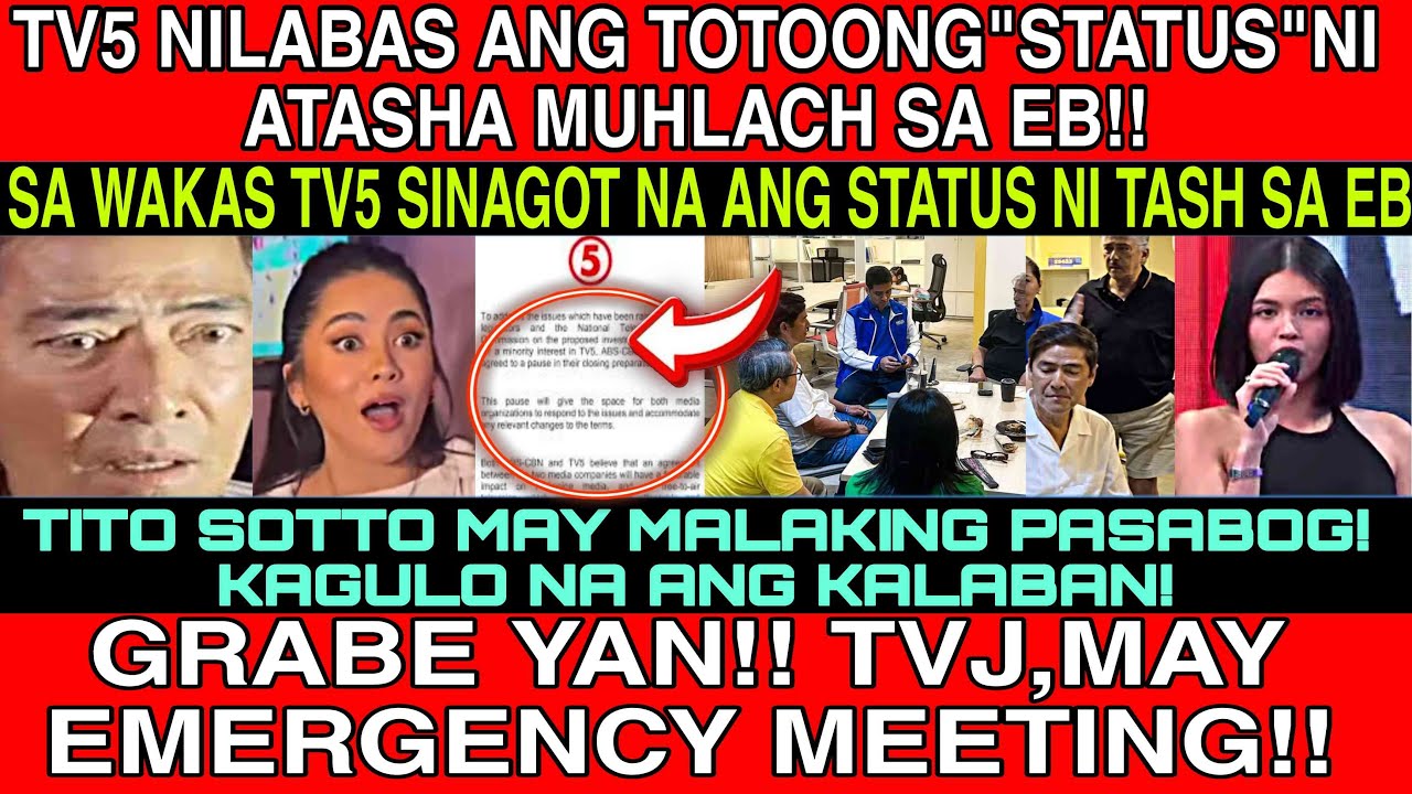 SA WAKAS😱TV5,NAG LABAS NG TOTOONG"STATUS"NI ATASHA MUHLACH SA EAT ...