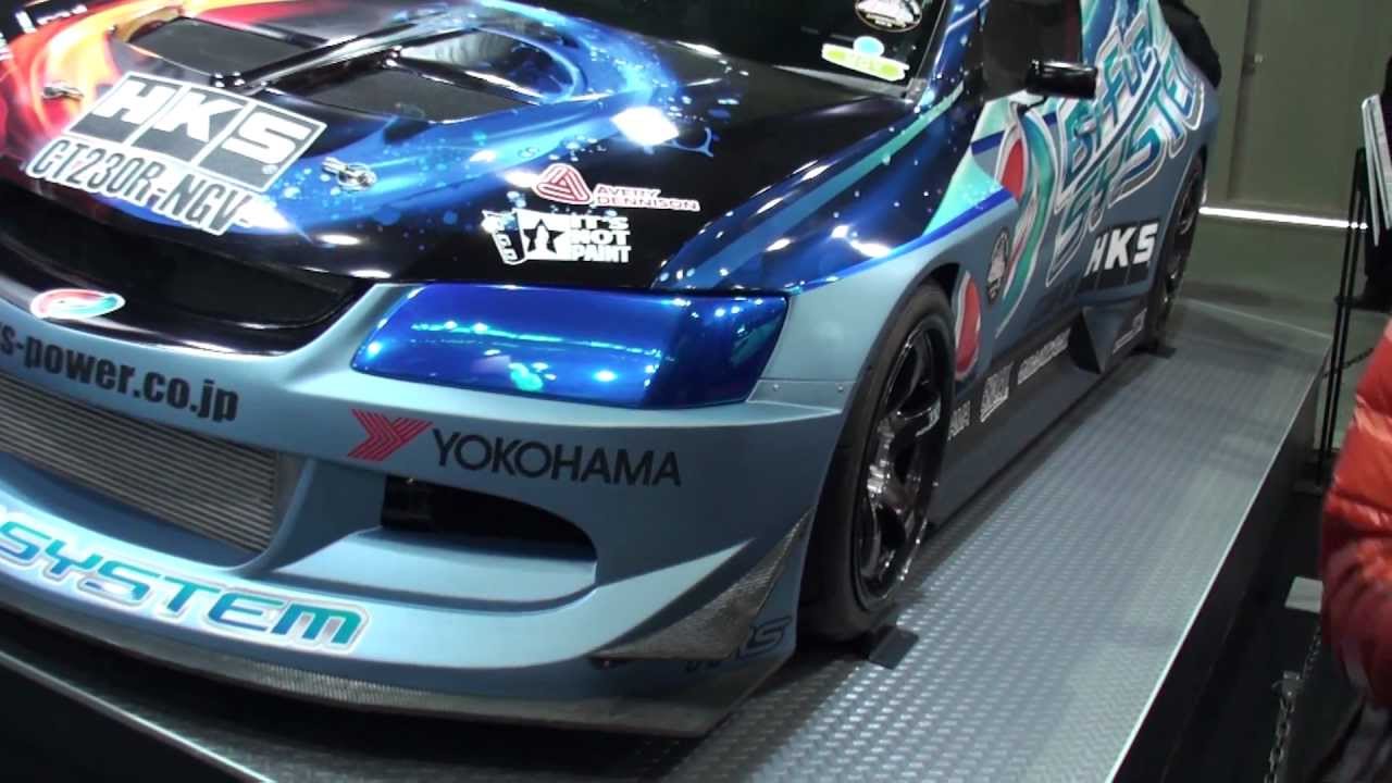 (HD)Osaka Automesse 2013-LANCER EVOLUTION HKS CT230R-NGV-(大阪オートメッセ ...