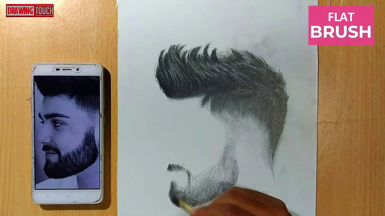 How To Draw Realistic Boy Hair For Beginners | Step by Step Tutorial ...