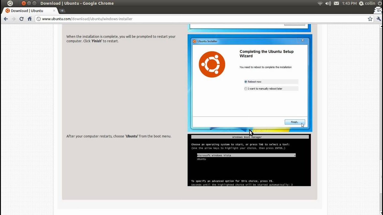 How to Ubuntu: Installing with Wubi (Part 3) - YouTube