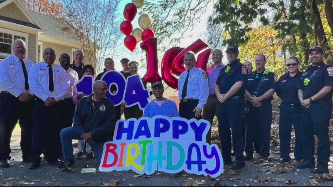DC fire crews help oldest retired firefighter celebrate his 104th ...