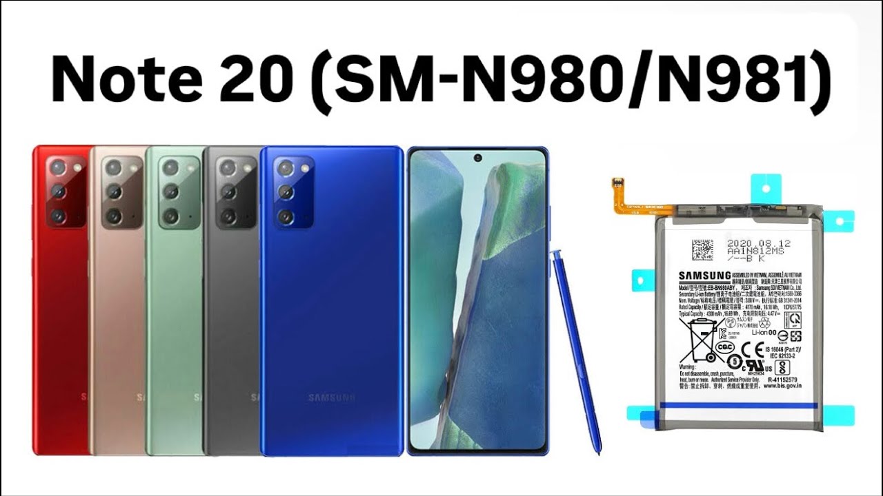 Samsung Galaxy Note 20 Battery Replacement (SM-N980/N981) - YouTube