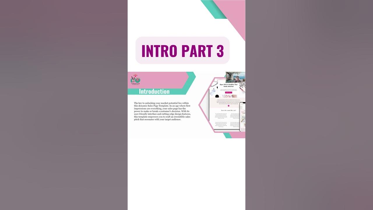 Create your market online with this sales page template Part 3 - YouTube