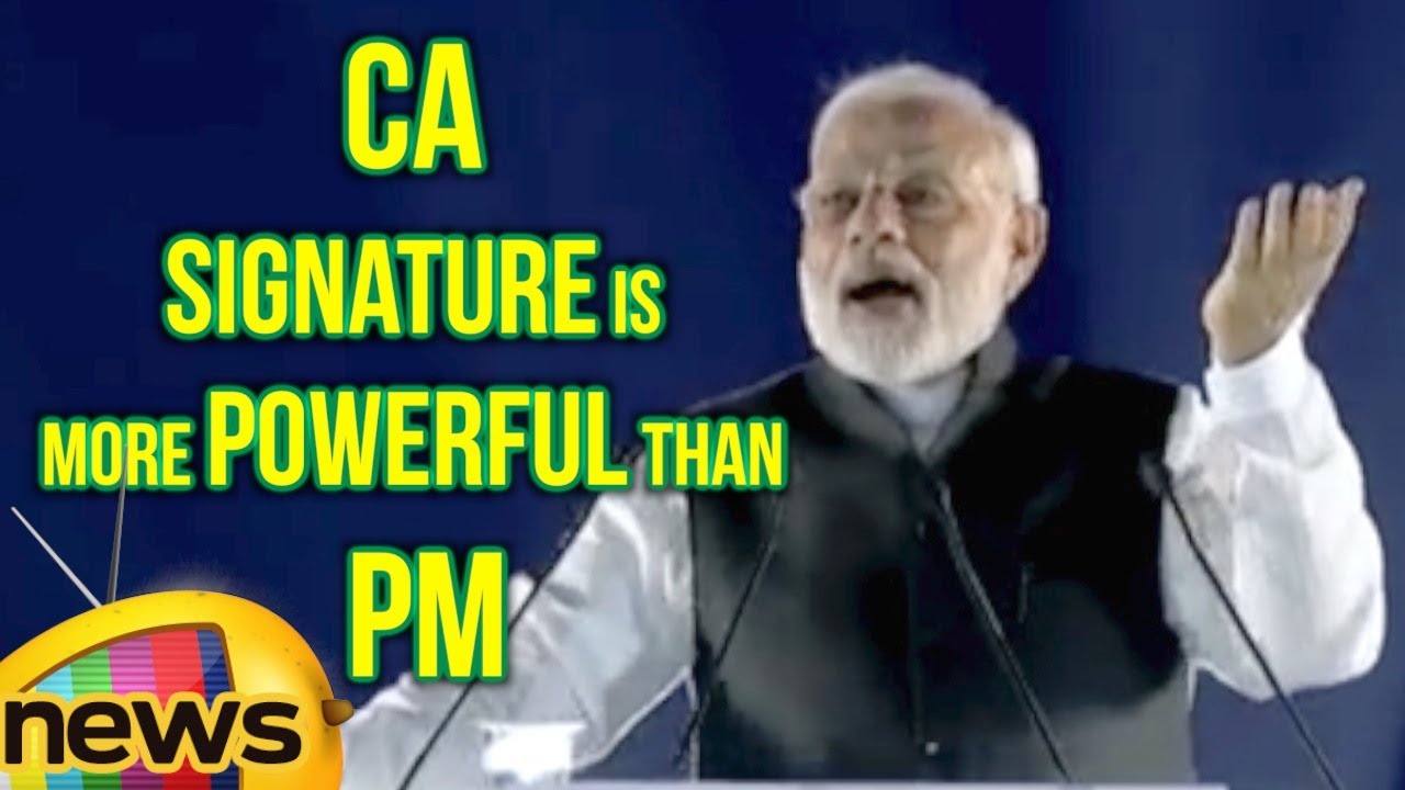 CA Signature is More Powerful Than President Promise Says PM Modi ...