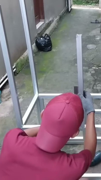 membuat rangka gerobak dorong dari hollow baja ringan - YouTube