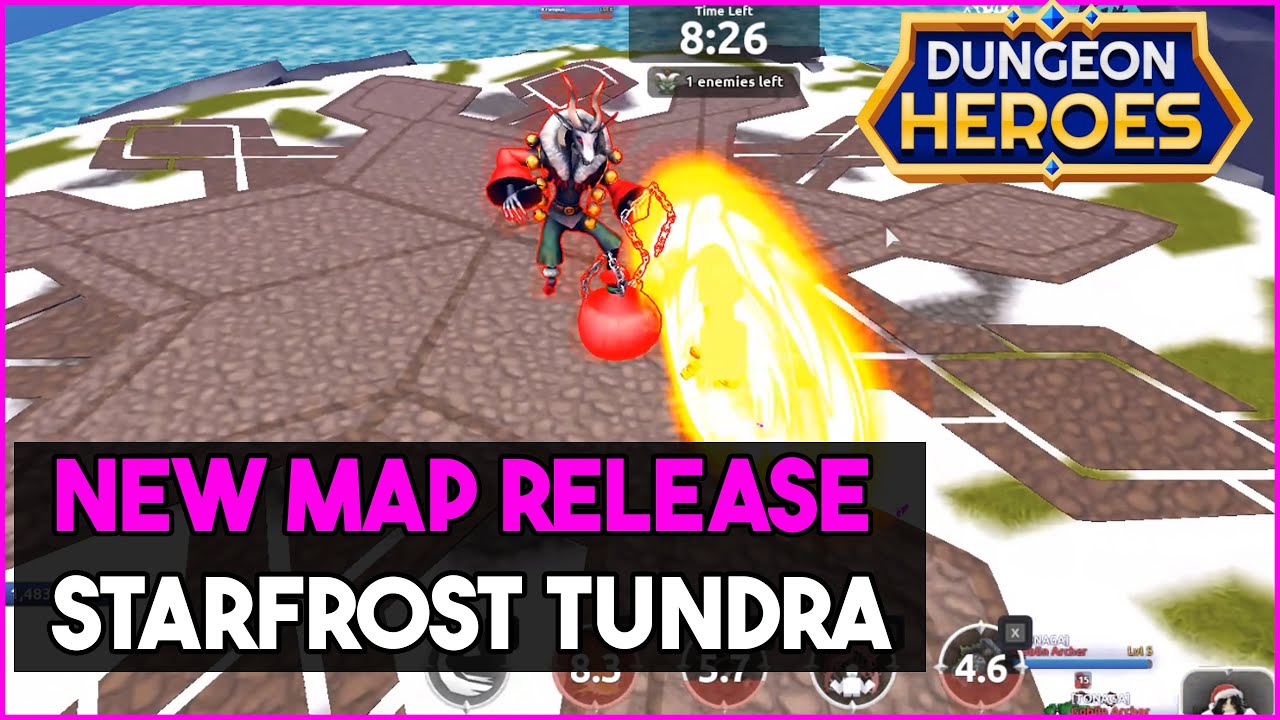 NEW MAP RELEASE! Starfrost Tundra Gameplay | Dungeon Heroes best skills ...