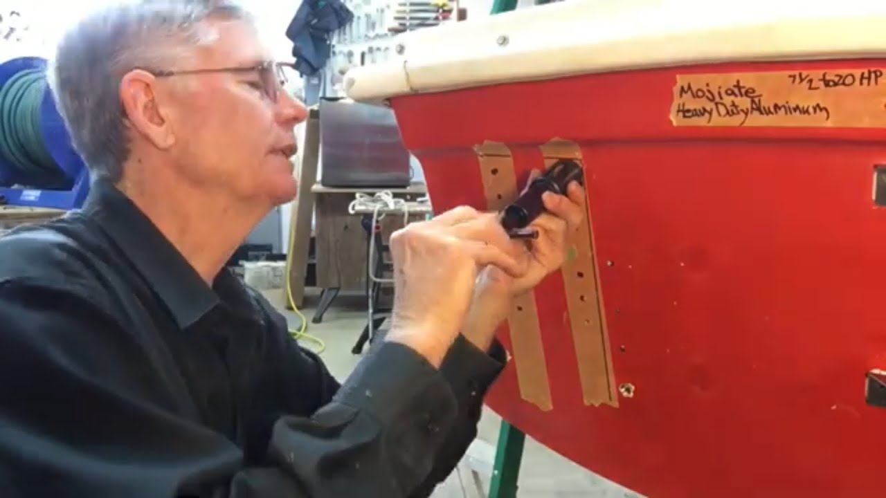 Outboard Motor Mounting Bracket on a West Wight Potter - YouTube
