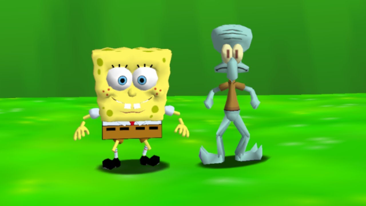 SpongeBob and Squidward in Super Mario 64 - Full Game 100% Walkthrough ...