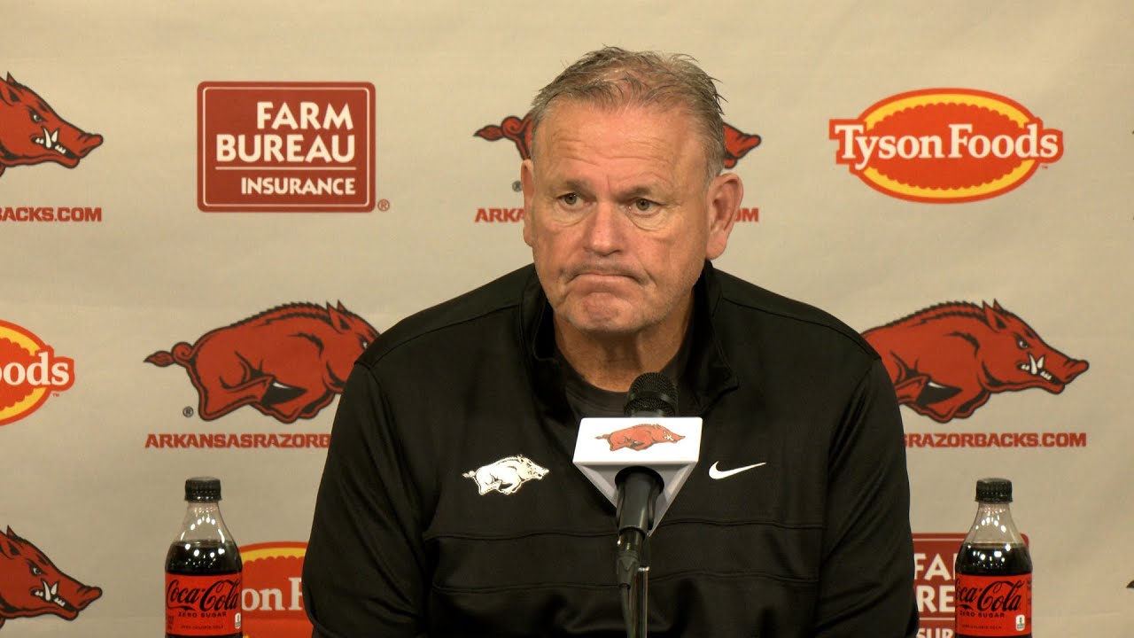 Coach Pittman previews regular season finale against Missouri - YouTube