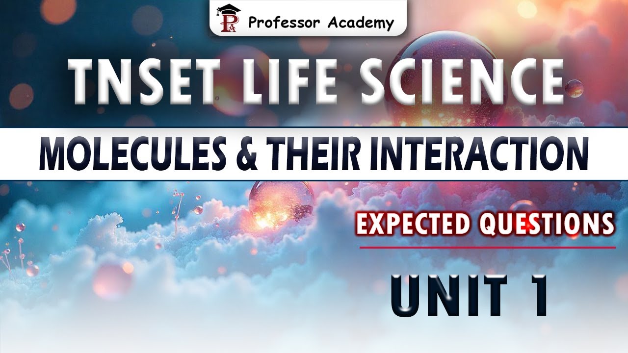 TN SET Life Science | UNIT 1 | Molecules & their Interaction | Expected ...