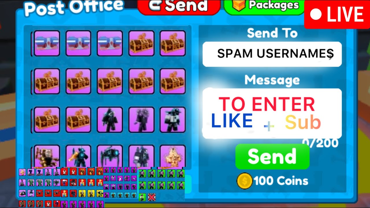 LIVE🔴POST OFFICE GIVEAWAY/TRADING SANDBOX GIVEAWAY COME JOIN NOW#Like # ...