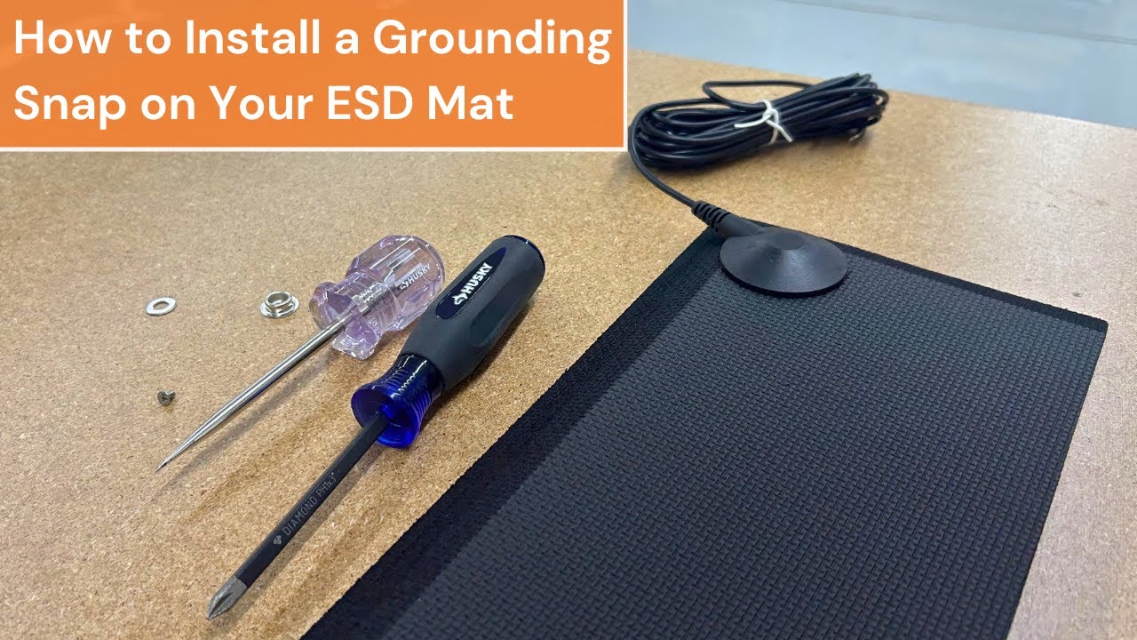 How to Install a Grounding Snap on Your ESD Mat - YouTube