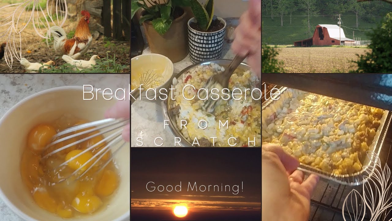 Homemade Breakfast Casserole at the Homestead Made in Bulk - YouTube