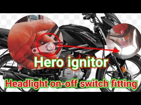 HERO IGNITOR Xtec Bike Headlight On - Off Switch Fittings - YouTube