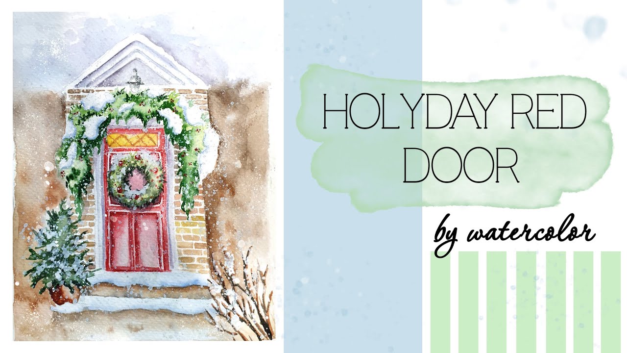 How to draw the red door by watercolor step by step???!!! - YouTube